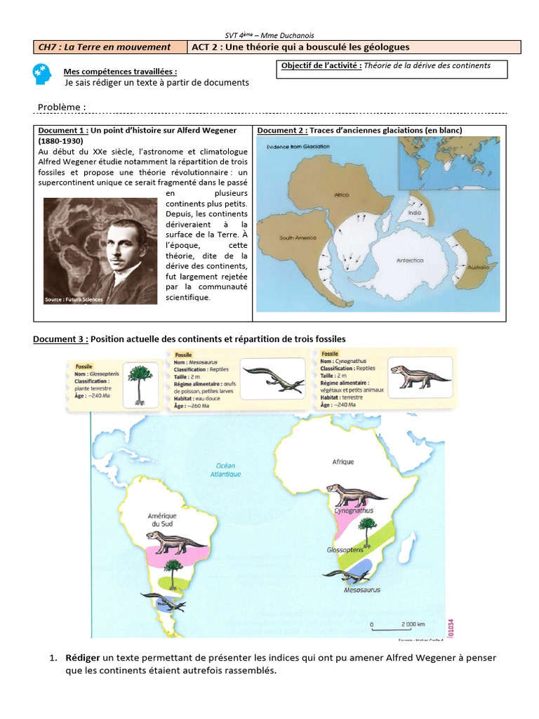 La dérive des continents de Wegener | PDF