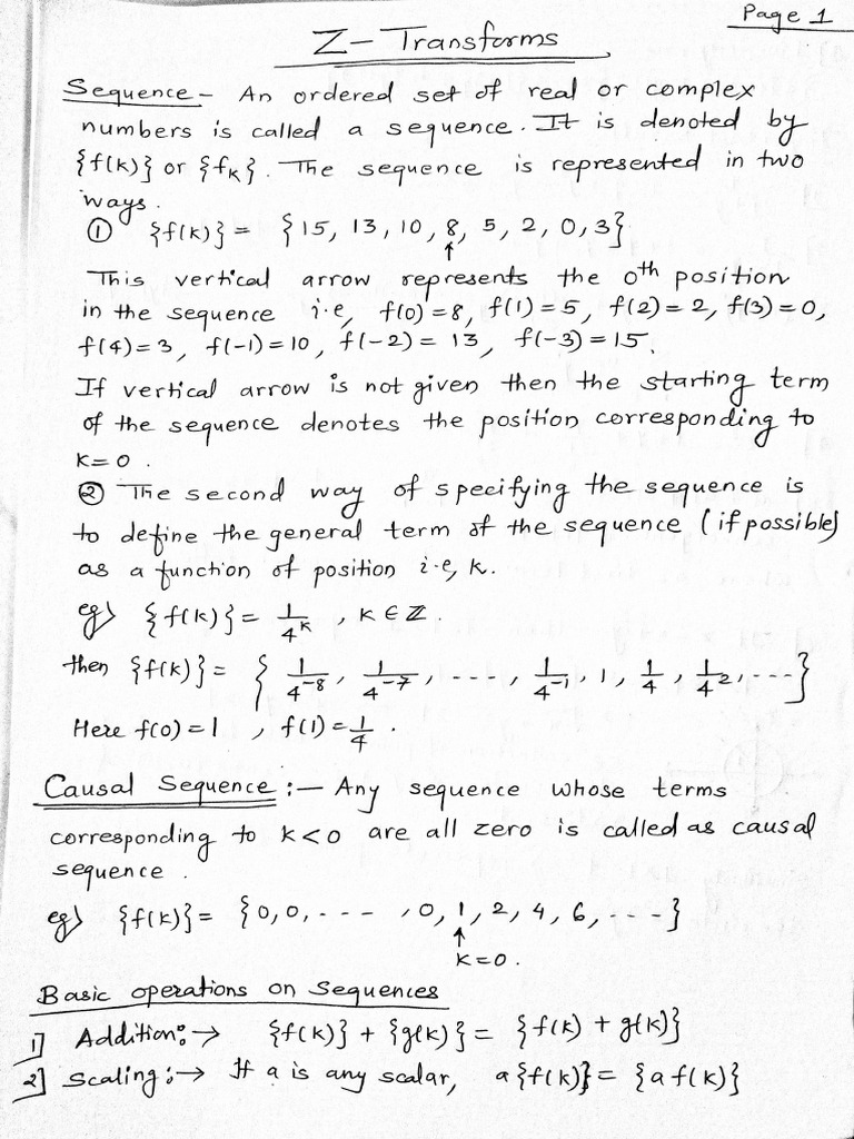 Z Transform-Hand Written | PDF
