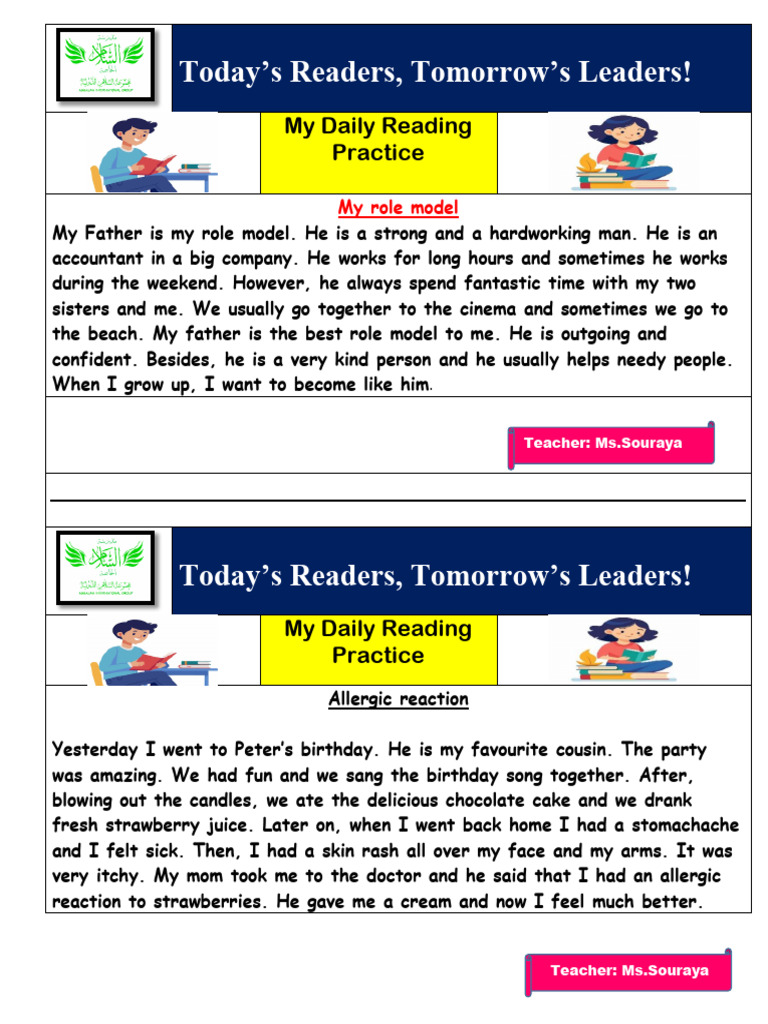 My Daily Reading Practice 1 | PDF