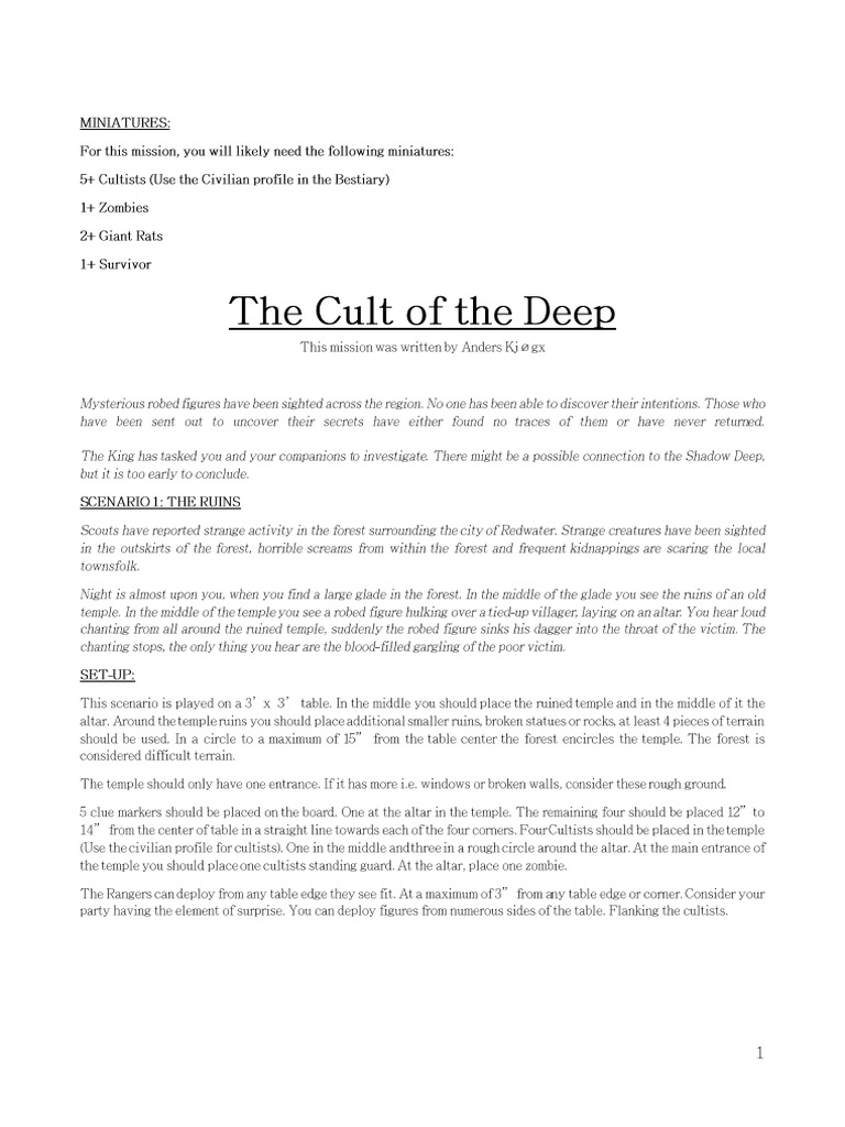The Cult of The Deep | PDF