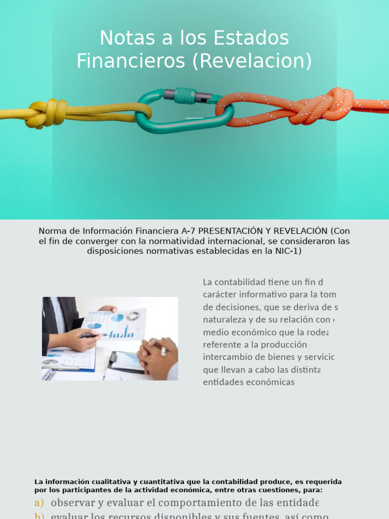 Notas A Los Estados Financieros (Revelacion) | PDF | Estado financiero | Contabilidad