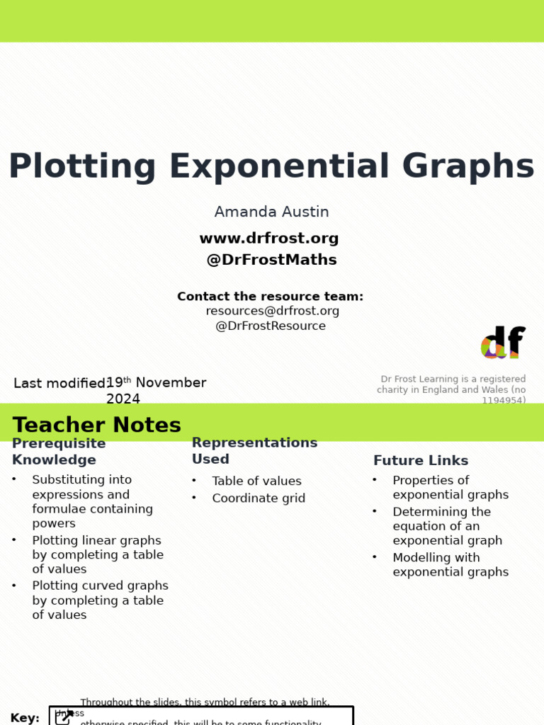 Plotting Exponential Graphs Guide | PDF | Exponential Function ...