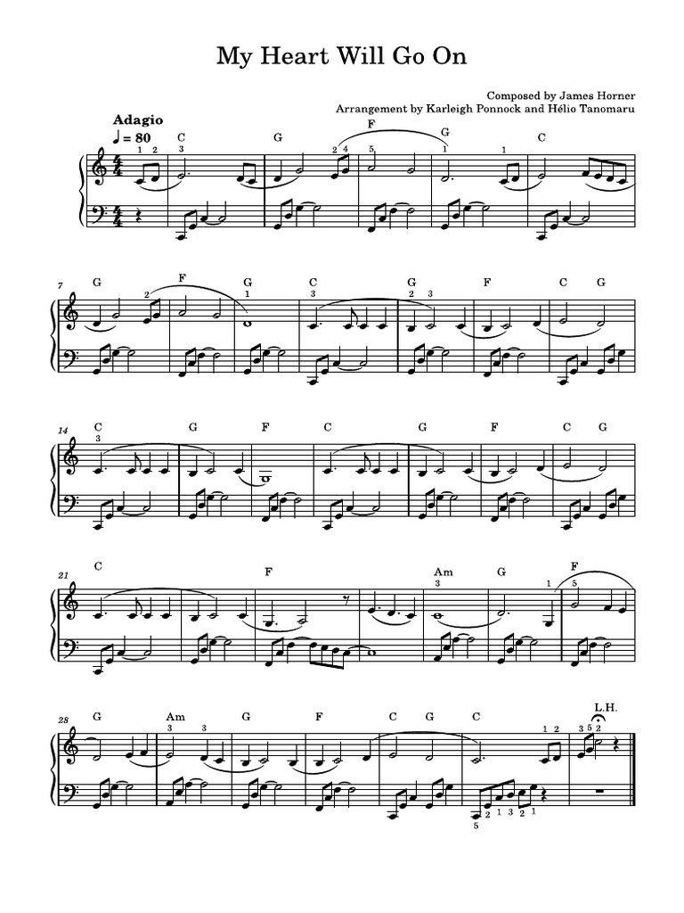 My - Heart - Will - Go - On - Arr. Karleigh Ponnock and Hélio ...