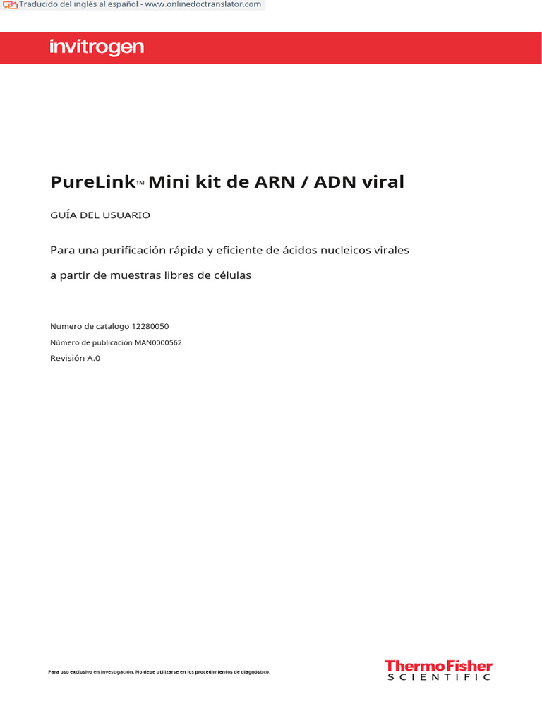 Purelink Viral Rna Dna Man - En.es | PDF | Virus | Centrífugo