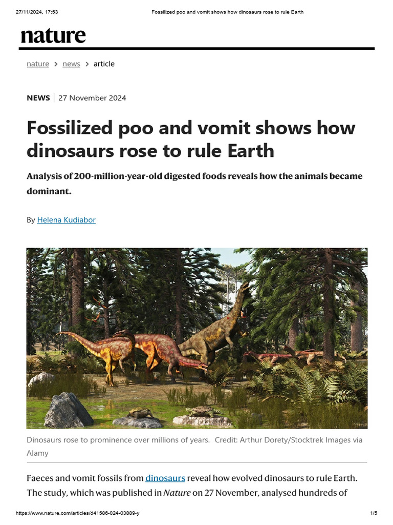 Dinosaur Diets: Fossil Insights | PDF | Dinosaurs | Fossil