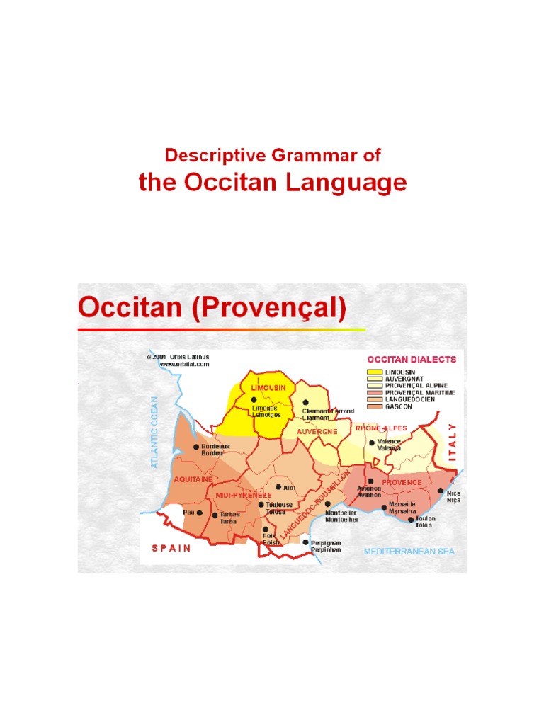 Descriptive Grammar of The Occitan Language | PDF | Grammatical Gender ...