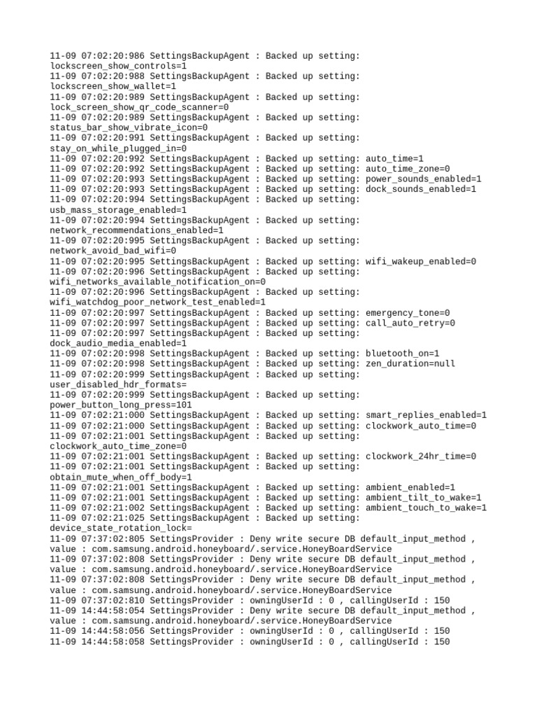 Settings Provider | PDF | Software | Computing