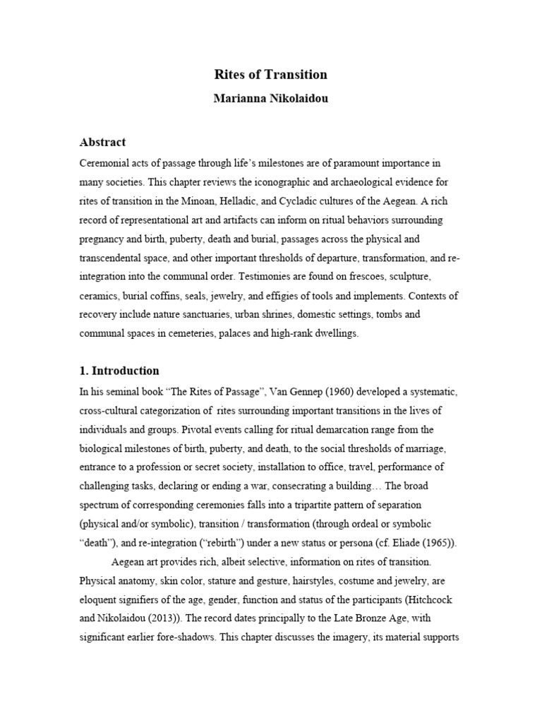 Themes in Aegean Art Rites of Transition | PDF | Mycenaean Greece