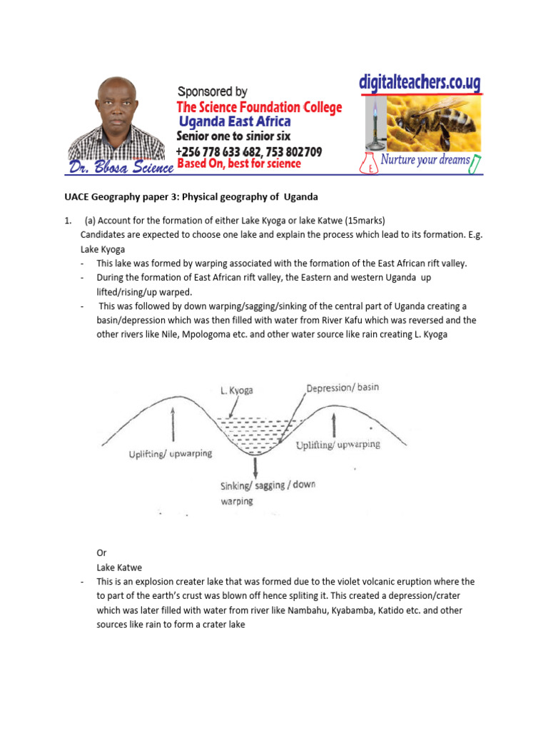 UACE Geography Paper 3 Physical Geography of Uganda Revision Questions ...