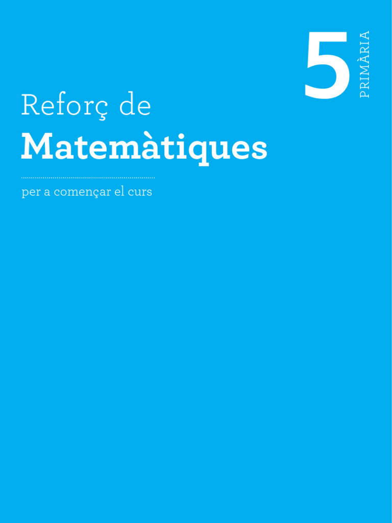 Reforç de Mates Per Començar El Curs | PDF