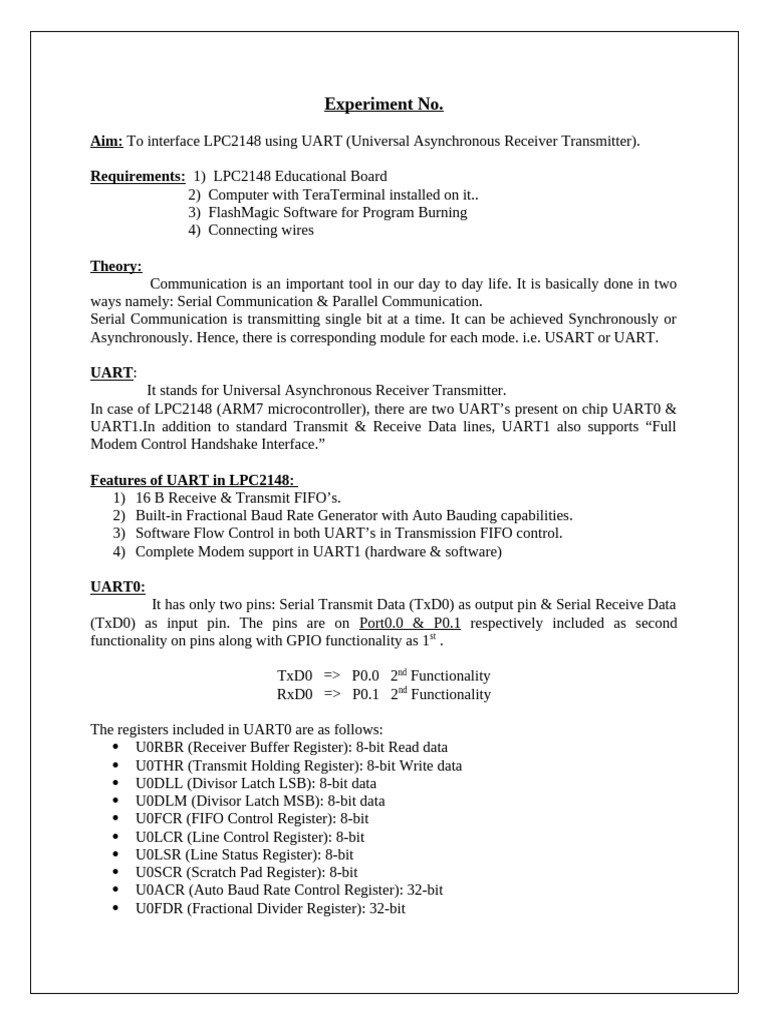 UART Interfacing | PDF | Information And Communications Technology ... UART Interfacing | PDF | Information And Communications Technology ...