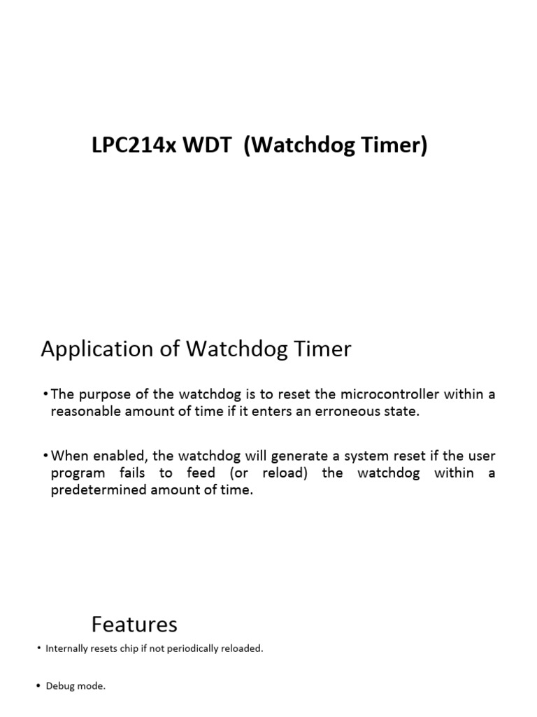 LPC2148 Watchdogtimer | PDF | Computer Hardware | Computing