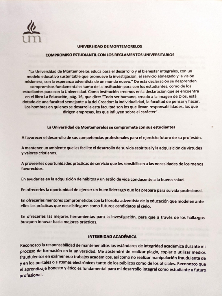 Acatamiento de Reglamento | PDF | Institución | Iglesia Adventista del ...