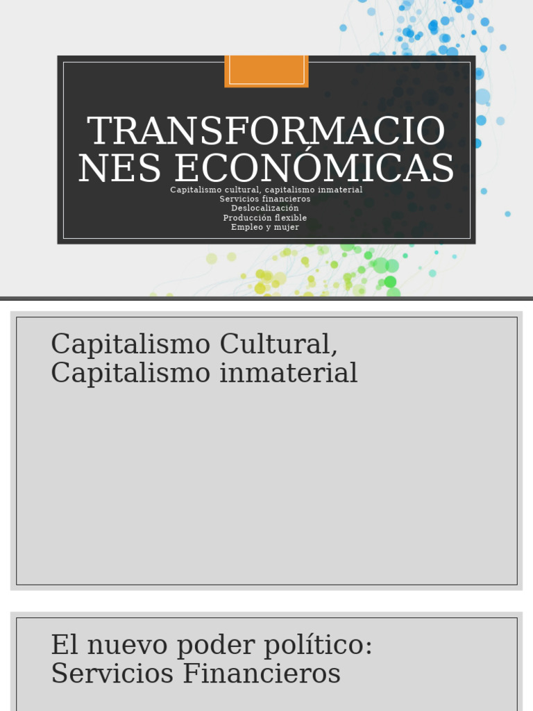 Transformaciones Económicas | PDF