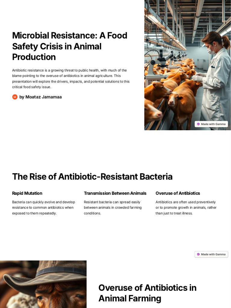 Microbial Resistance A Food Safety Crisis in Animal Production | PDF ...
