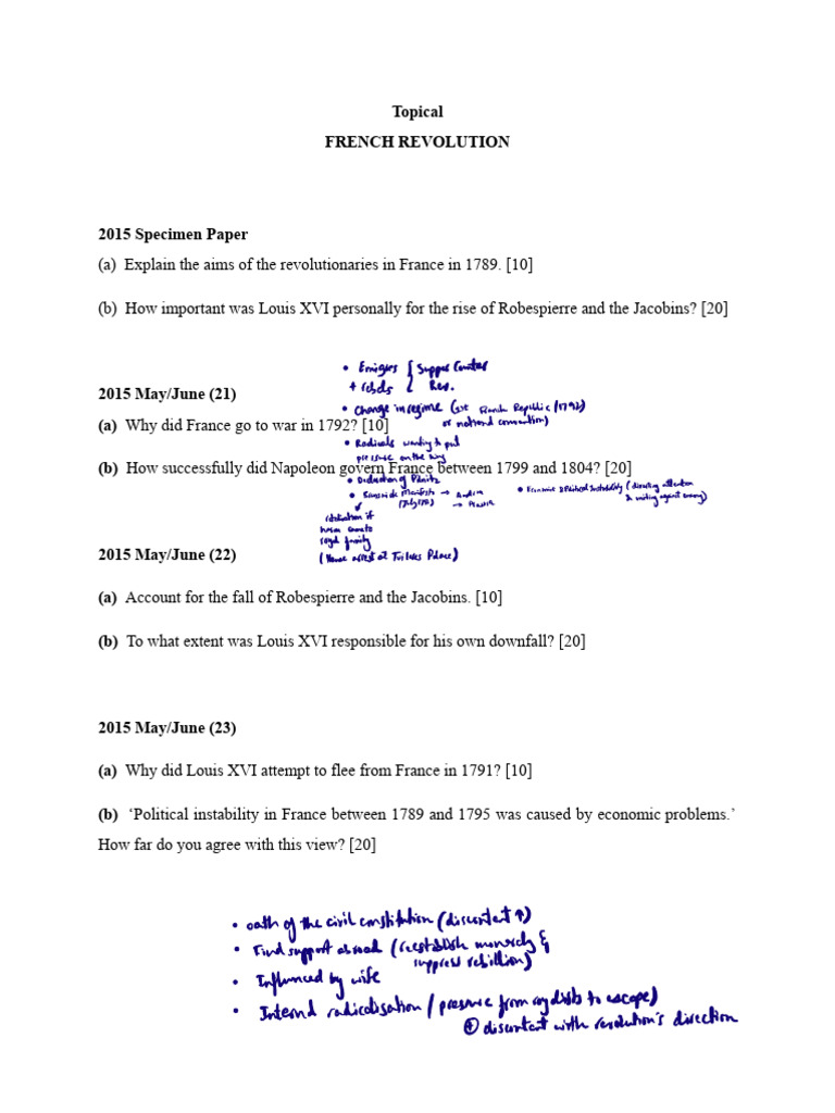 French Revolution: Key Events and Figures | PDF | French Revolution ...