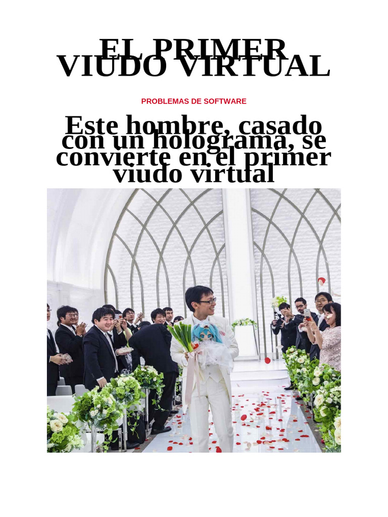 Primer viudo de un holograma en Japón | PDF