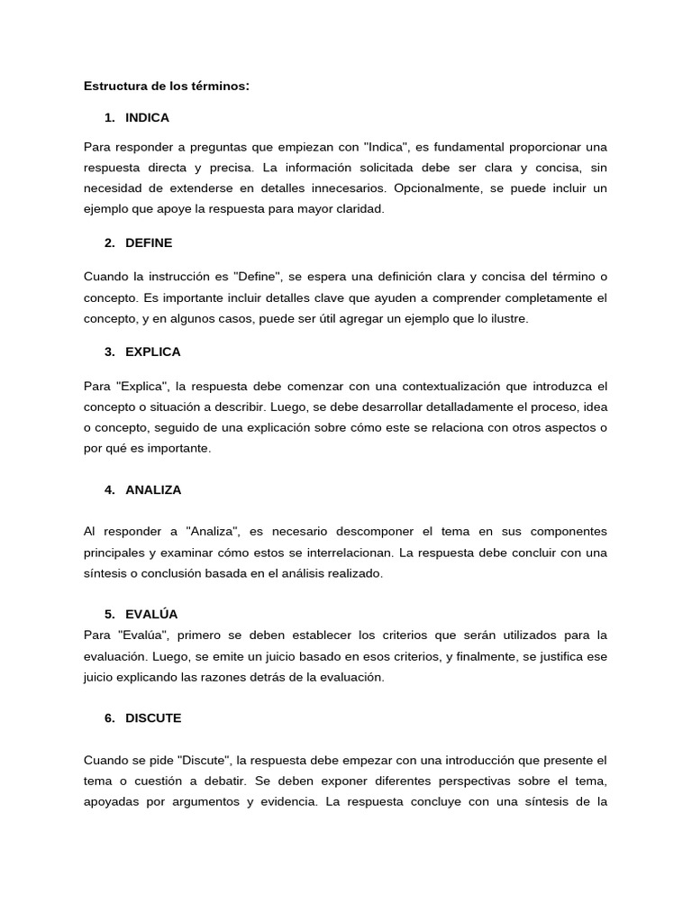 Estructura de Respuestas Efectivas | PDF