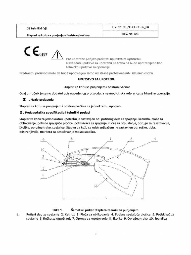 Skin Stapler IFU Srpski | PDF