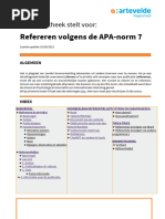 De Nederlandse APA Regels Handleiding 7e Editie Scribbr | PDF
