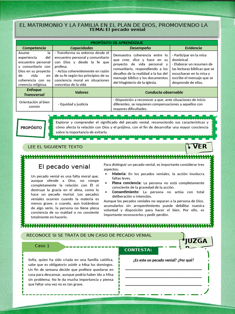 Ficha U6 S1 | PDF | Pecado | Moralidad