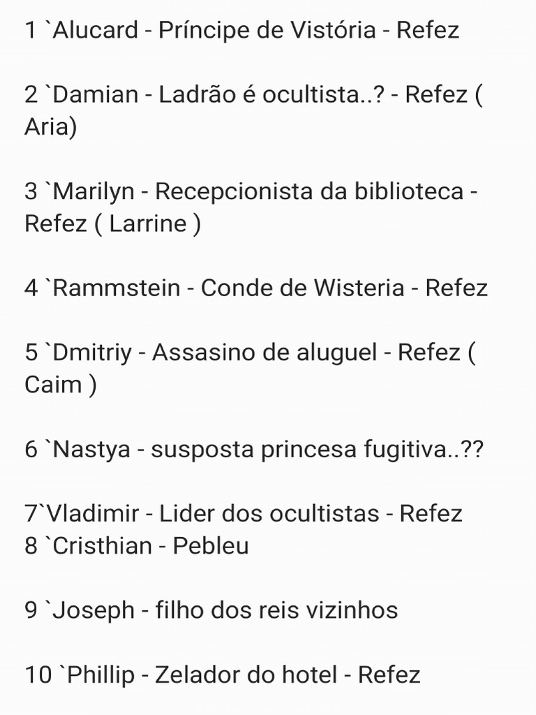 Personagens Do RPG - Ysa - 240902 - 124733 | PDF