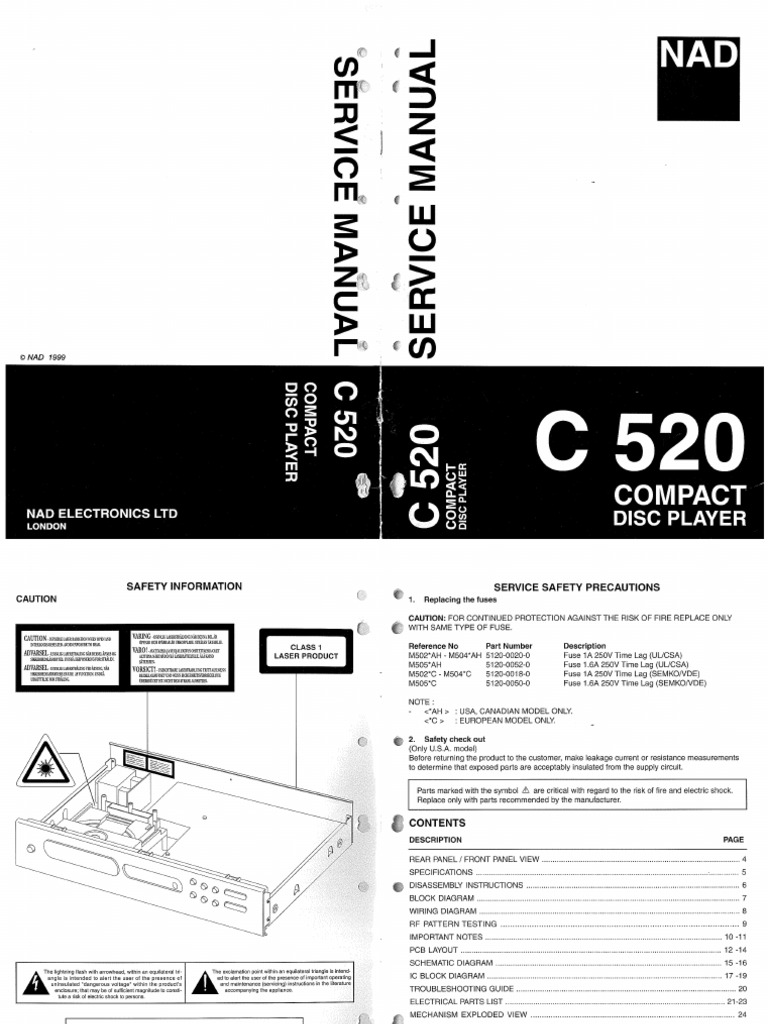 NAD C520 CD SM | PDF