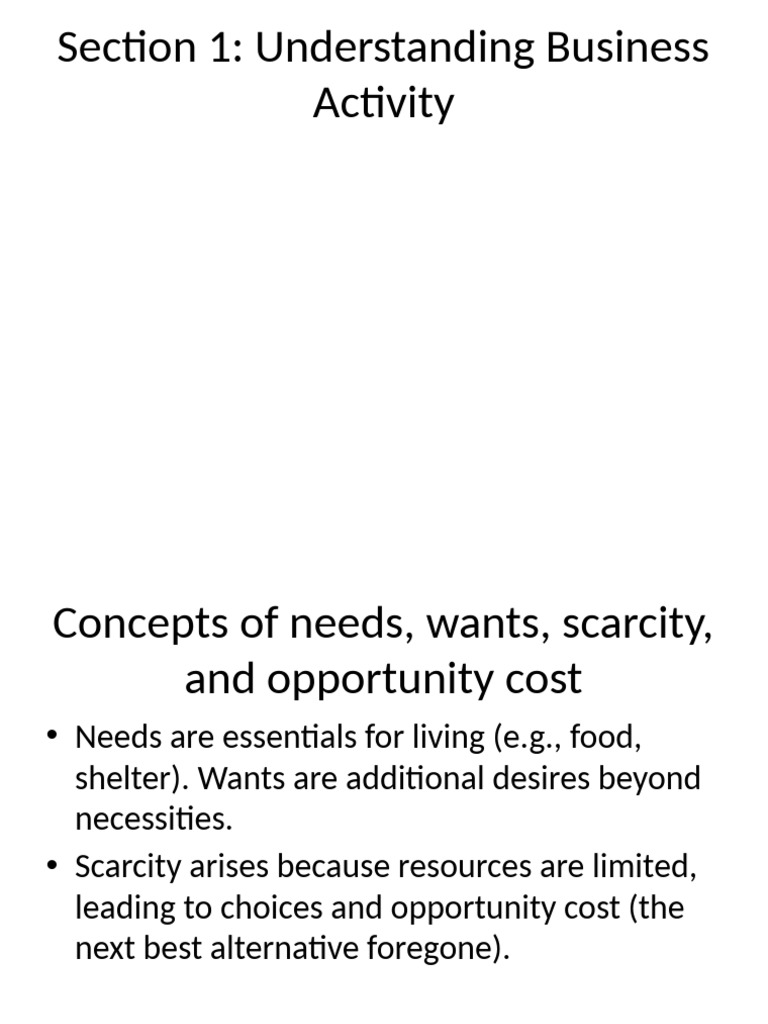 Business Studies Textbook Sections 1 2 6 Presentation | PDF | Economies ...