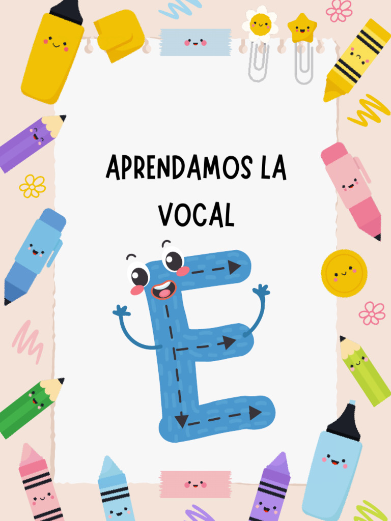 Aprendamos La Vocal E | PDF | Boca