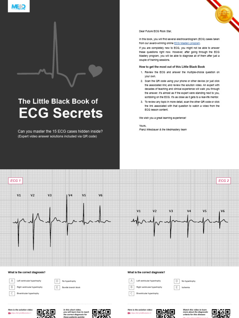 ECG Mastery: 15 Case Studies Guide | PDF | Electrocardiography | Clinical Medicine