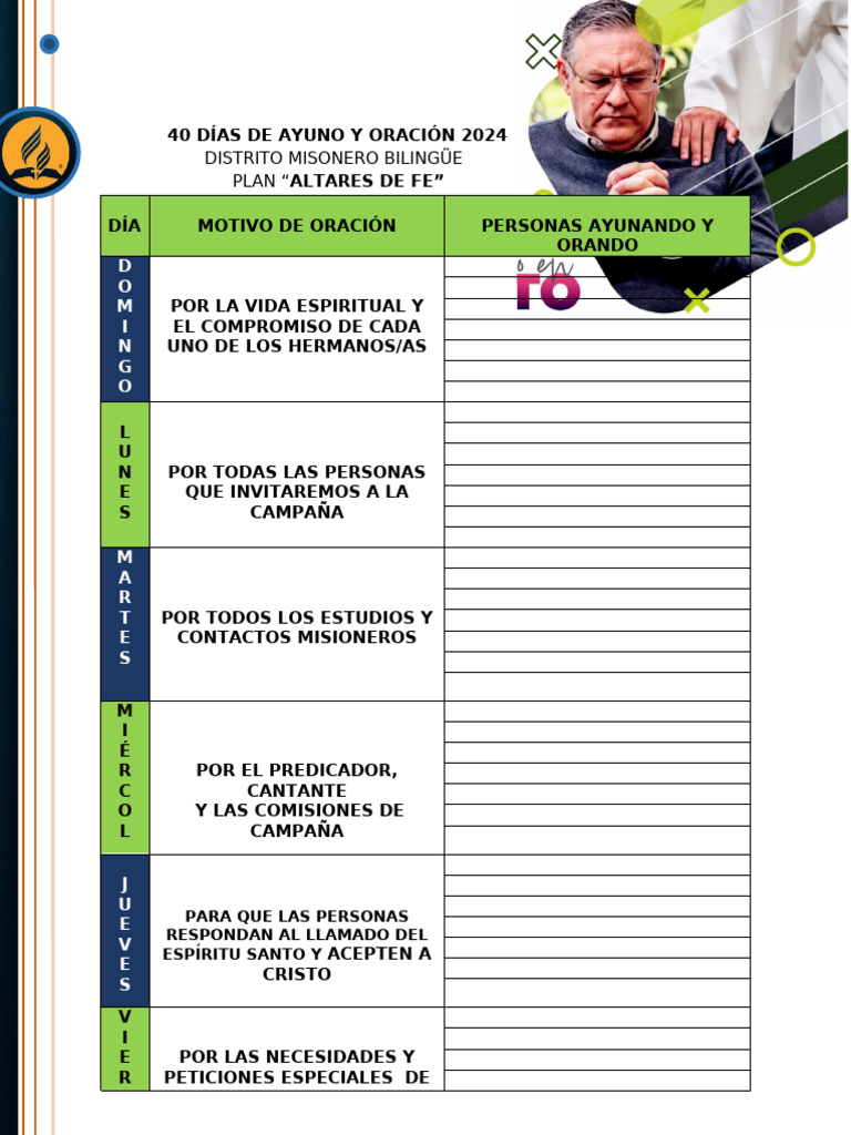 40 Días de Ayuno y Oración 2024 | PDF