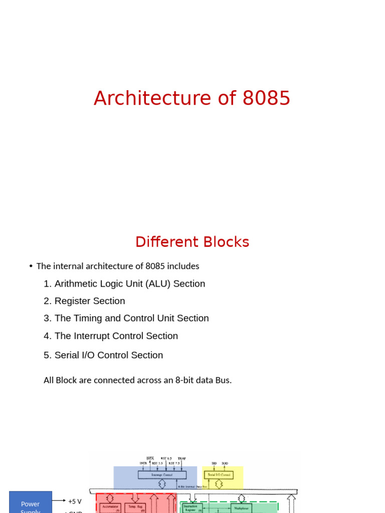1.1 Architecture of 8085 | PDF | Computer Hardware | Computer Data