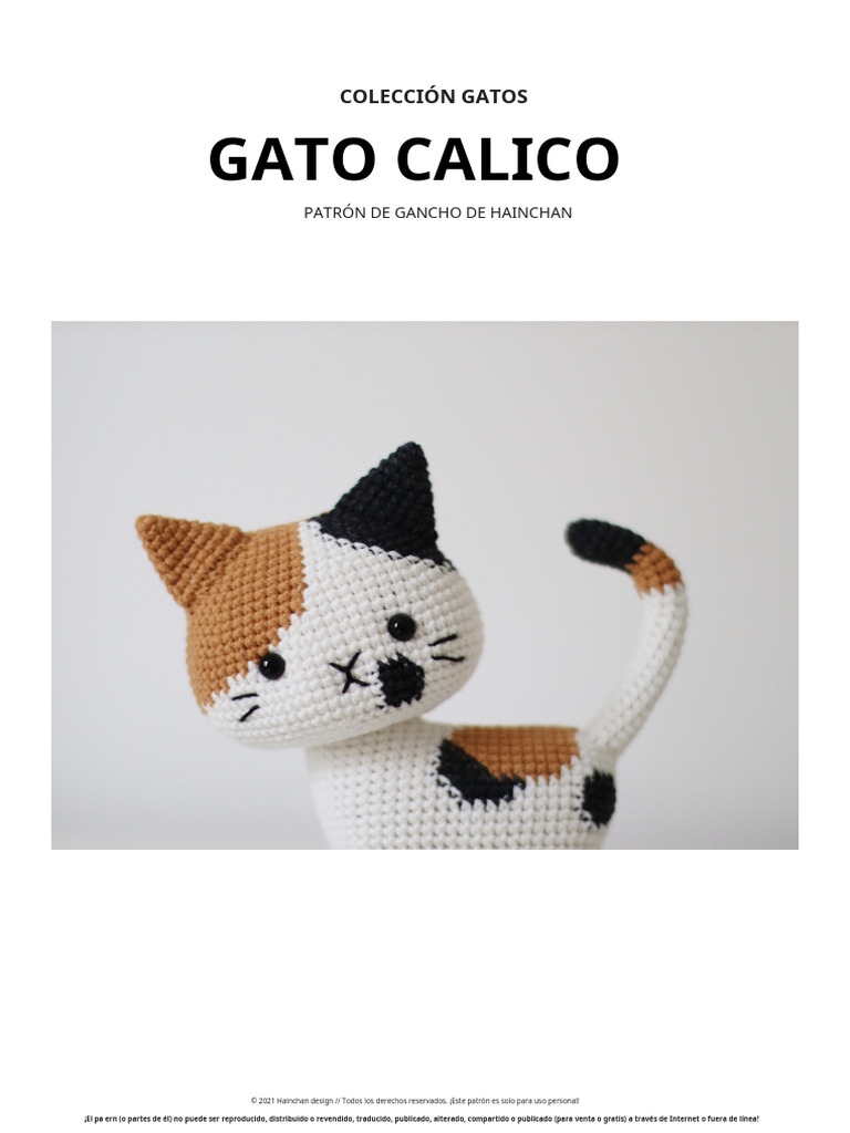 Patrón Amigurumi Gato Atigrado | PDF