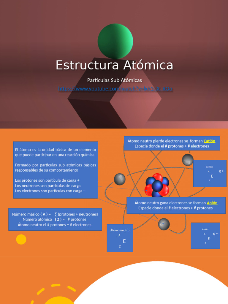 Partículas Sub Atomicas y Masa Promedio | PDF