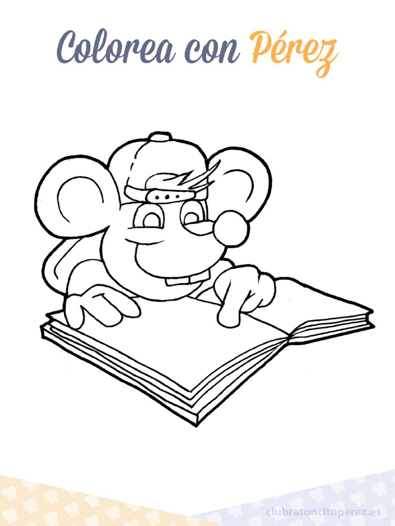 Dibujo Colorear Ratoncito Perez 01 | PDF