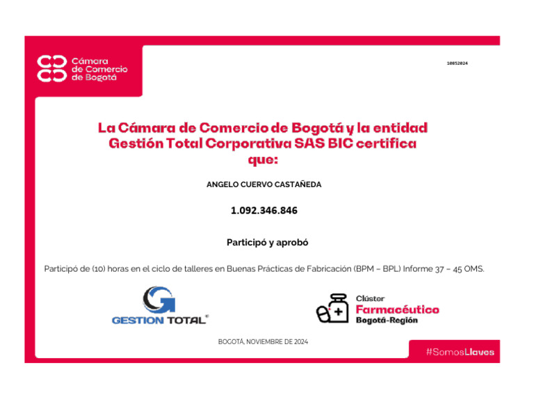 Certificado BPF - BPM - BPL Informe 37 - 45 OMS | PDF