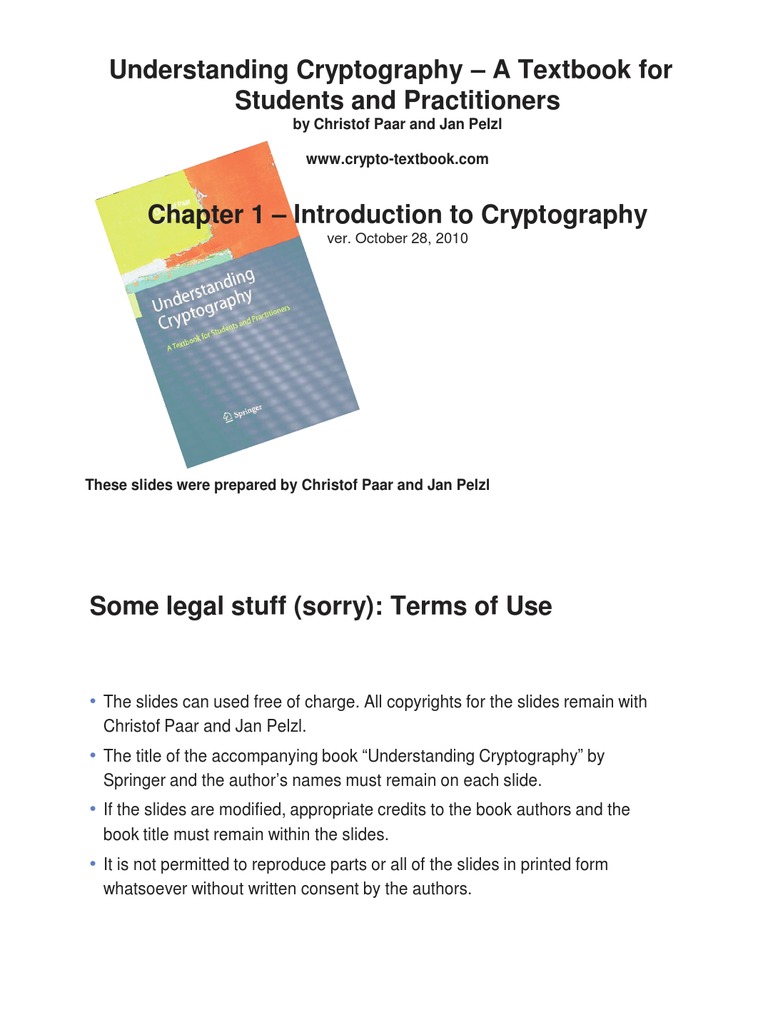 Understanding Cryptography CHPTR 1 - Intro To Crypto + Historical ...