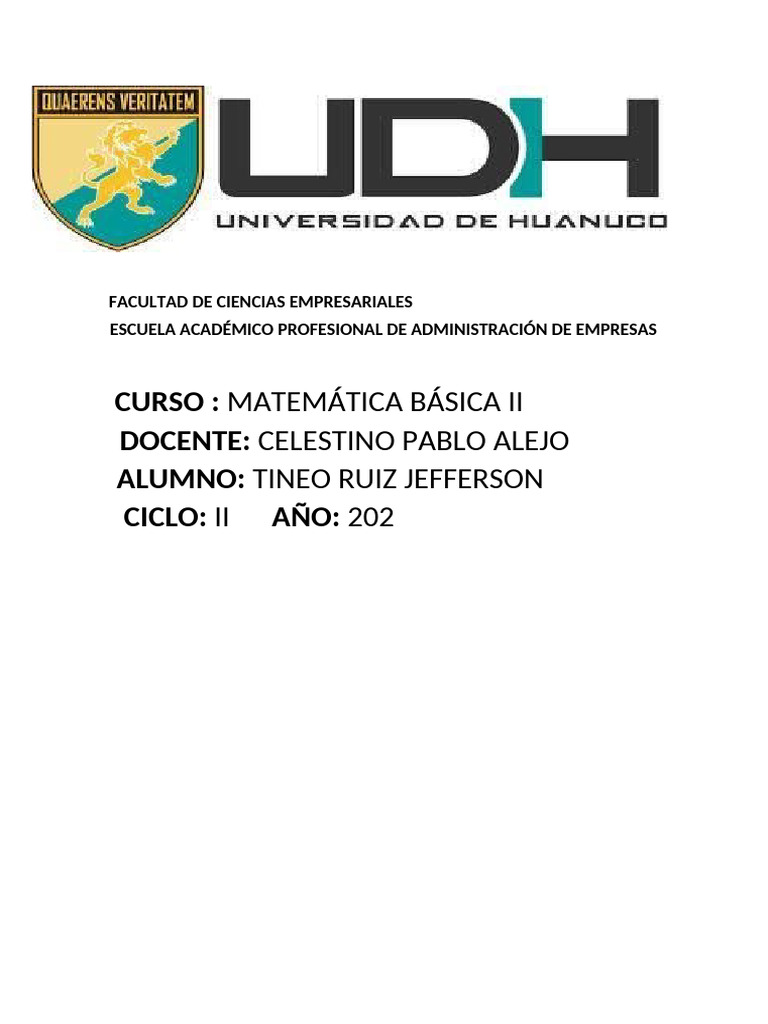 Práctica de Matemáticas | PDF