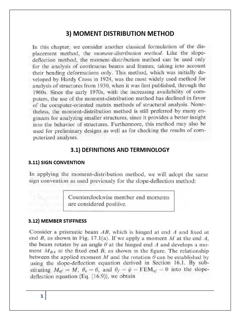 Moment Distribution Method | PDF