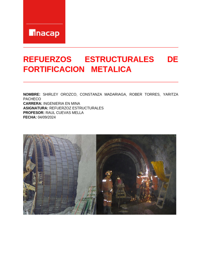 Refuerzos Estructurales Fortificacion | PDF | Minería | Acero