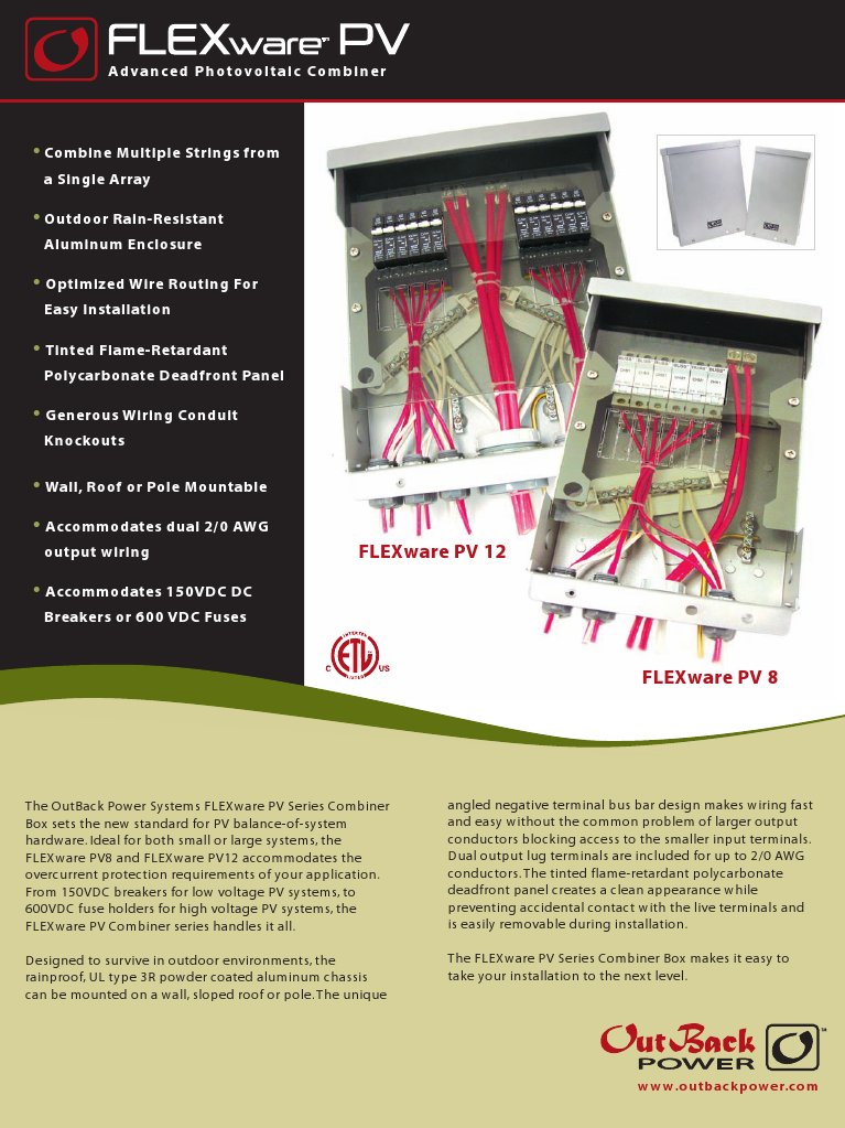 Flexware PV | PDF | Electrical Wiring | Photovoltaic System