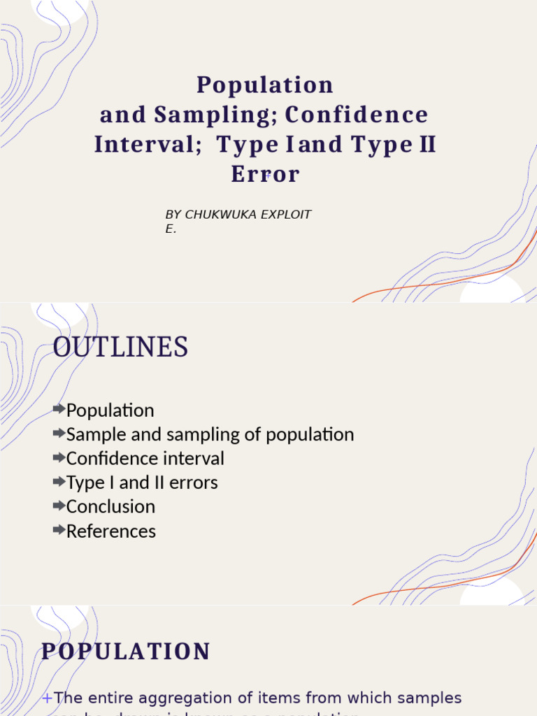 Understanding Population and Sampling | PDF | Type I And Type Ii Errors ...