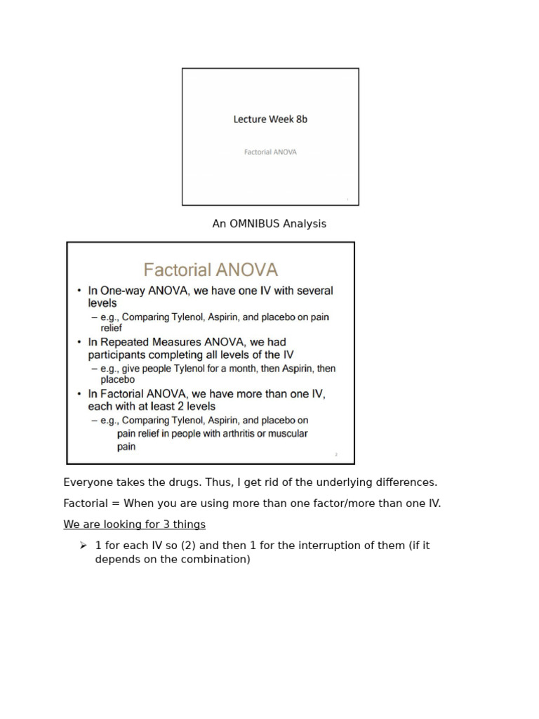 LEC Week 8b Factorial ANOVA | PDF | Methodology | Scientific Method