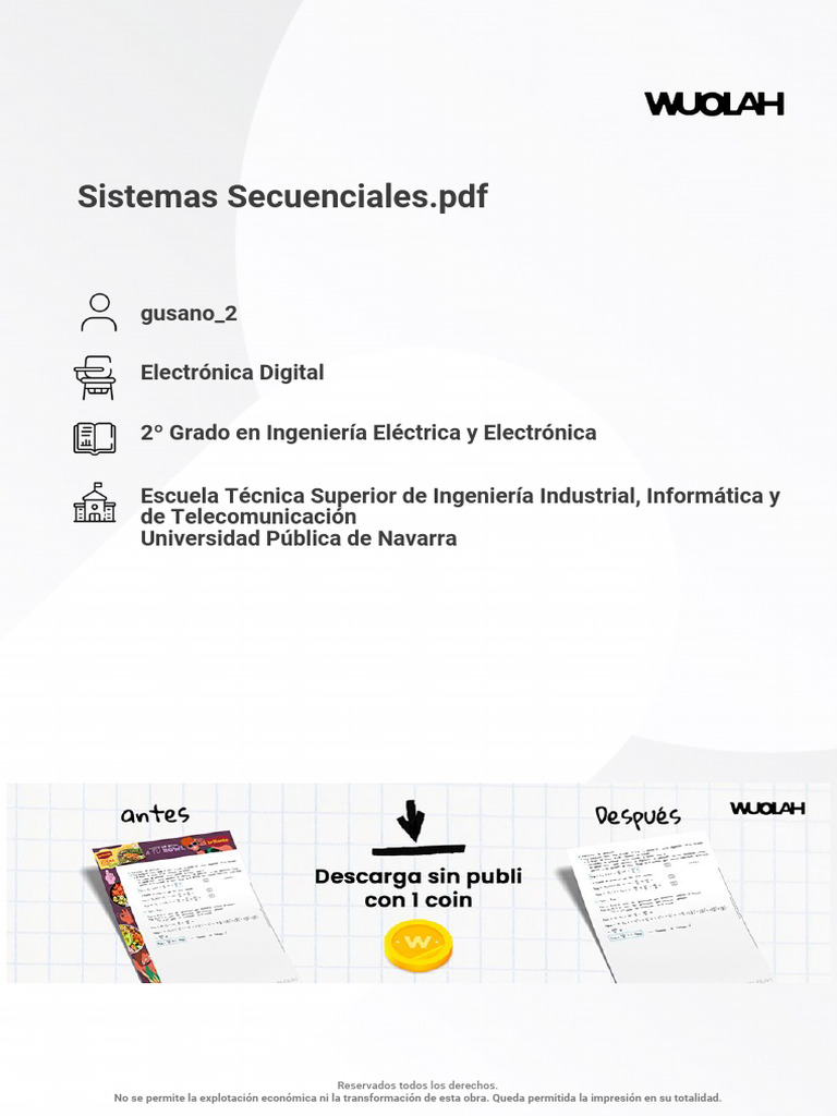 Wuolah-Free-Sistemas Secuenciales | PDF | Ingenieria Eléctrica | Electrónica