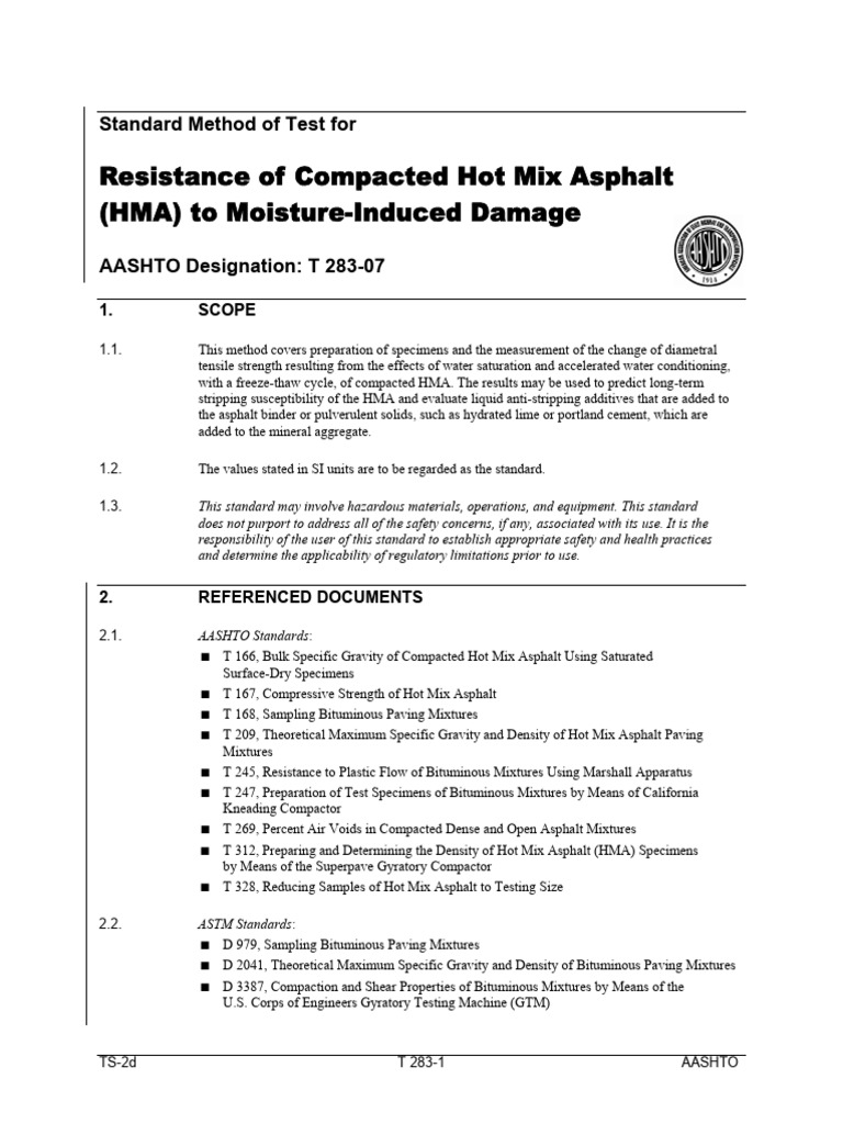 Aashto T 283-07 | PDF | Water | Building Engineering