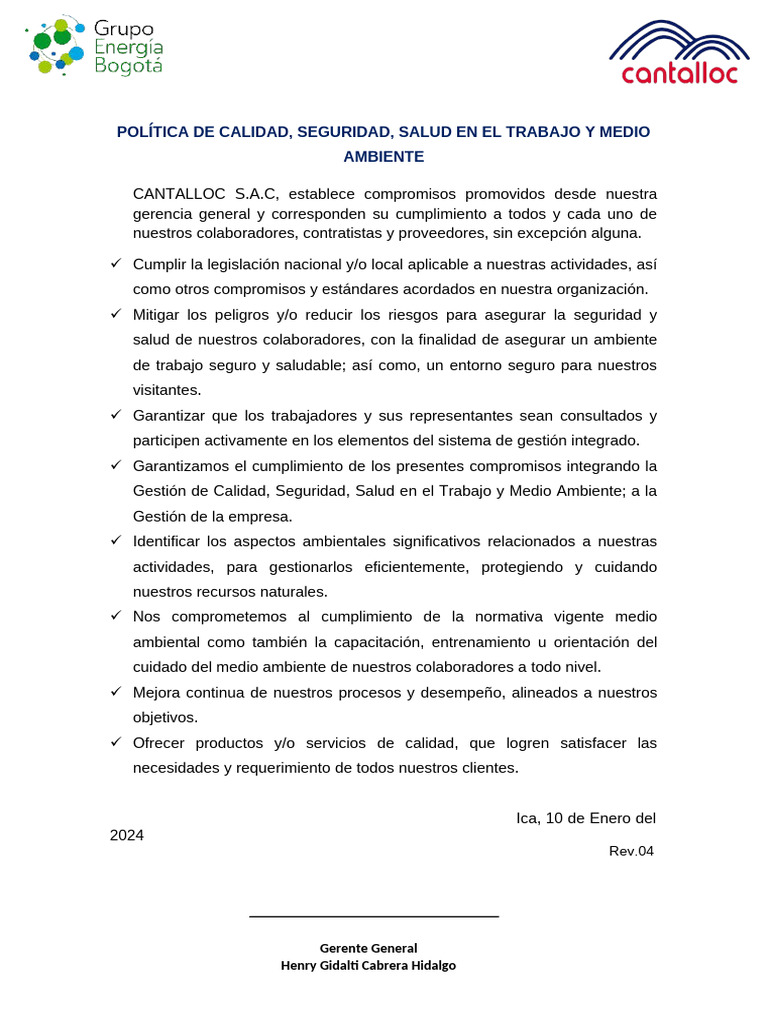 Politica Sig 2024 | PDF