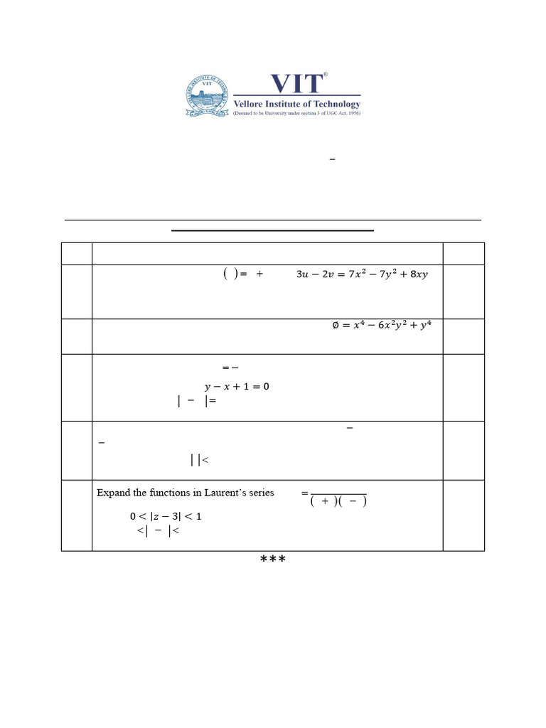 Fallsem2024-25 Bmat201l TH VL2024250102512 Cat-1-Qp - Key | PDF ...
