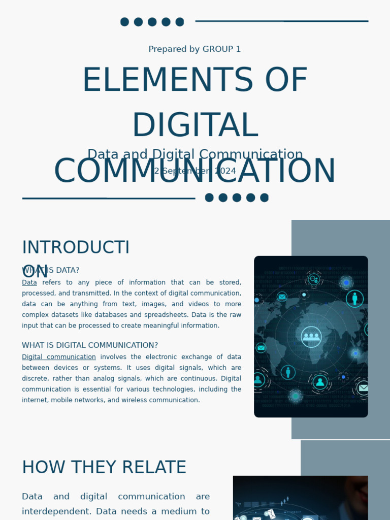 Group 1 Elements of Digital Communication | PDF