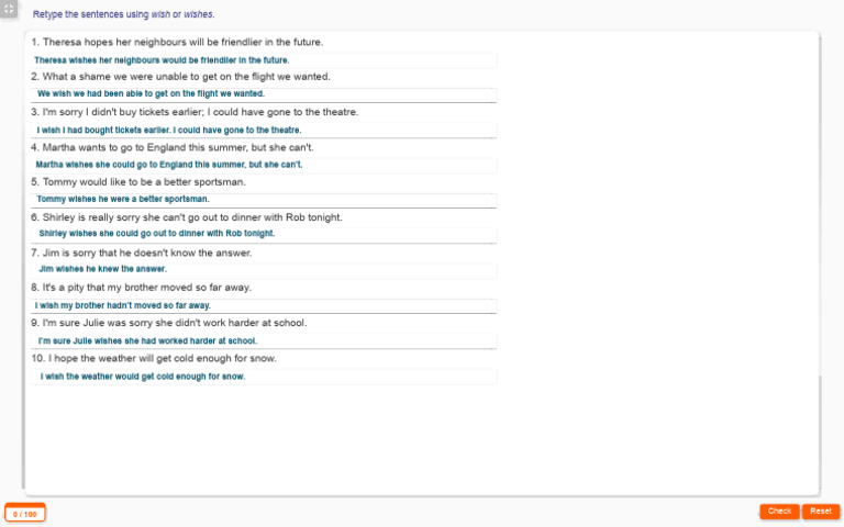 Skills 2 U2 Wish Rephrasing AK | PDF