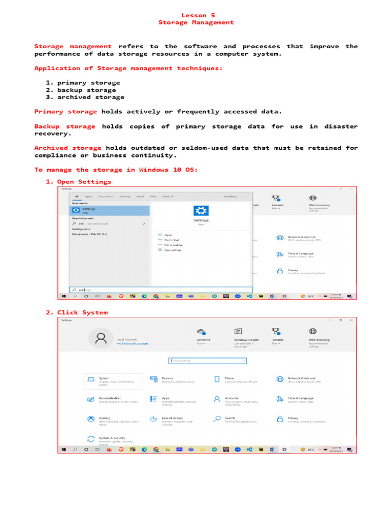 Lesson 5. Storage Management | PDF | Hyper V | Computer Network